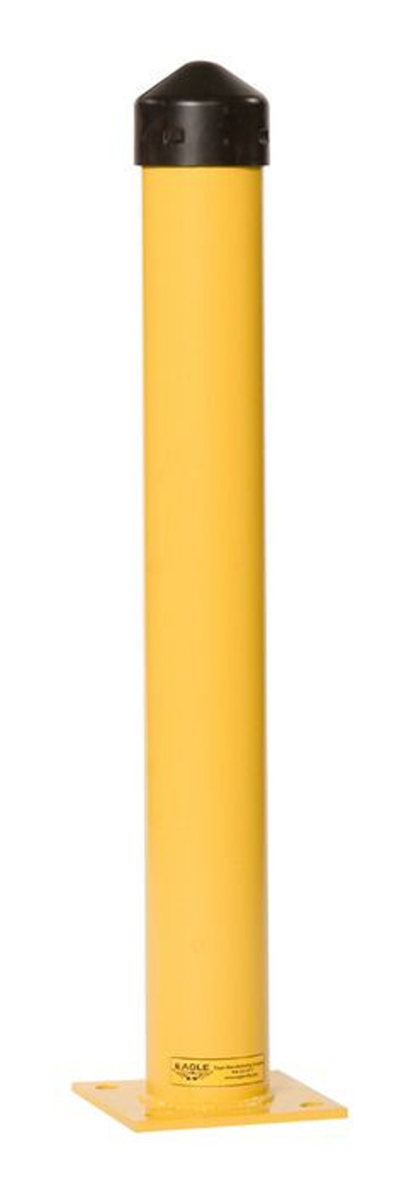 4" x 36" Yellow Bollard Post | Round, 1/4" Steel | 1743 | Checkers-Safety