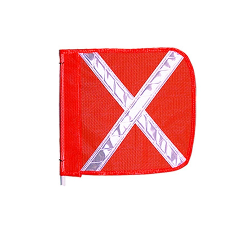16" Replacement Flag for Warning Whips, with White Reflective X ...