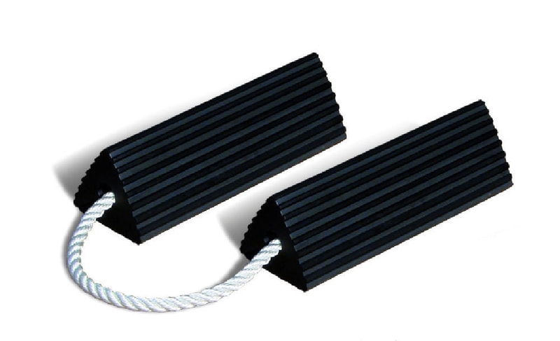 18" Aviation Wheel Chocks, Rubber, Roped Pair | Aircraft Chock | RC5518 ...