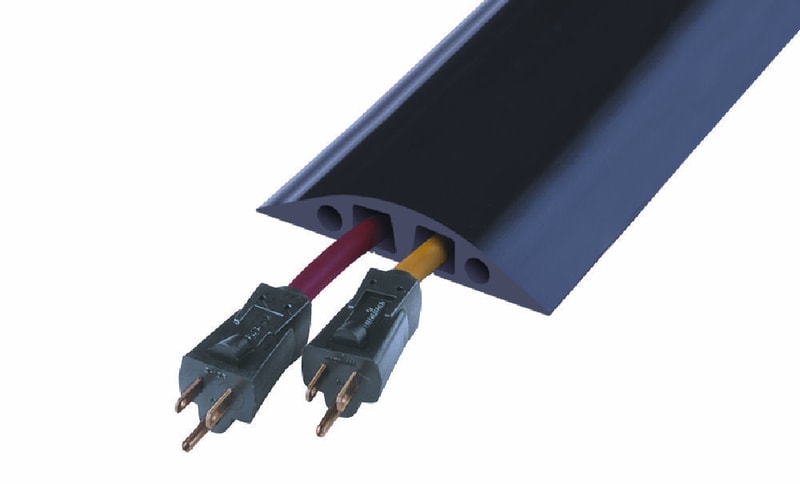 10ft Rubber Office Cable Cover Protector, 2-Channel | Rubber Duct ...