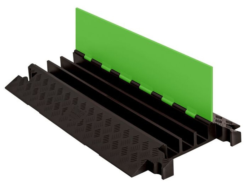3-Channel Cable Protectors for 2.25” Lines | Hi Viz Green – Black ...