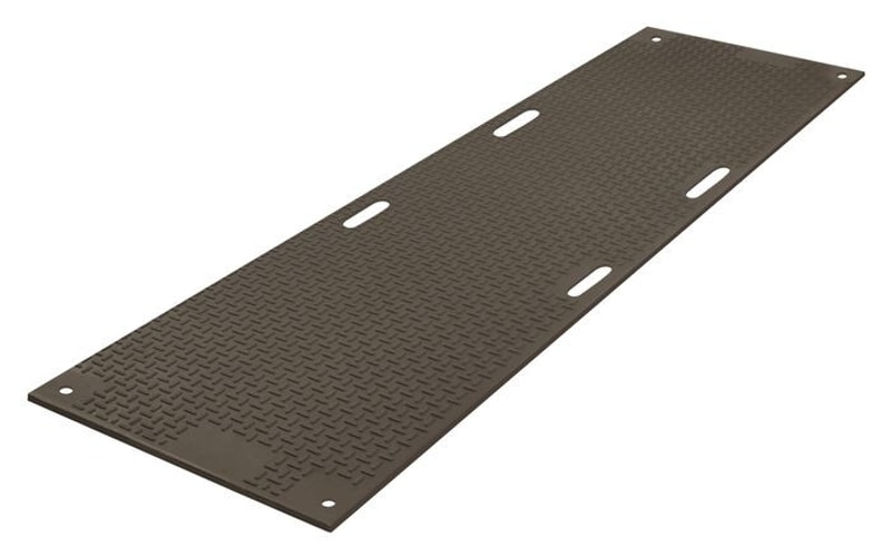 2x8 Ground Protection Mat, Hand Holes, 95 Ton, Black | VersaMATS ...